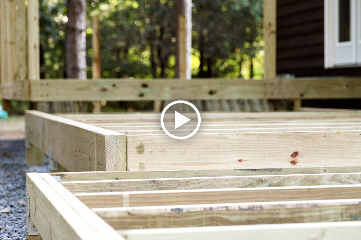 ground level decking frame